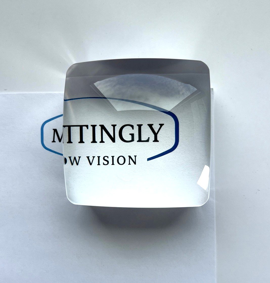 2.8X / 7.6D 60mm Cube Dome Magnifier Mattingly Low Vision, Inc.